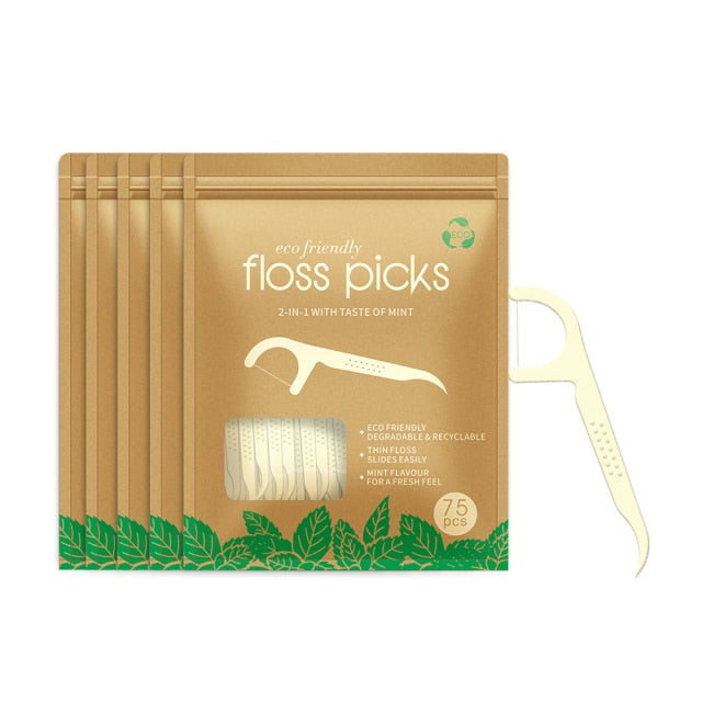 Biodegradable Floss Picks Sticks – Box for Health